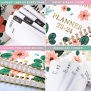 2023 Planner - Planner 2023, with Weekly and Monthly Spreads, 8’’ x 10", Jan 2023 - Dec 2023, Monthly Tabs, Twin-Wire Binding, Thick Paper, Check Boxes, Flexible Cover, Perfect Daily Organizer