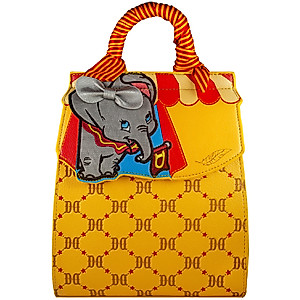 Danielle Nicole Disney Dumbo Mini Backpack, Monogram Small Handbag Purse, Yellow