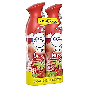 Febreze Air Odor-Eliminating Air Freshener, Berry & Bramble, 2 Ct, 8.8 Fl Oz Each (17.8 Fl oz Total)