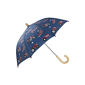 Hatley Kids Printed Umbrellas, Red Farm Tractors, One Size