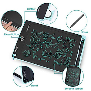 Mafiti LCD Writing Tablet 8.5 Inch Electronic Writing Drawing Pads Portable Doodle Board Gifts for Kids Office Memo Home Whiteboard Cyan