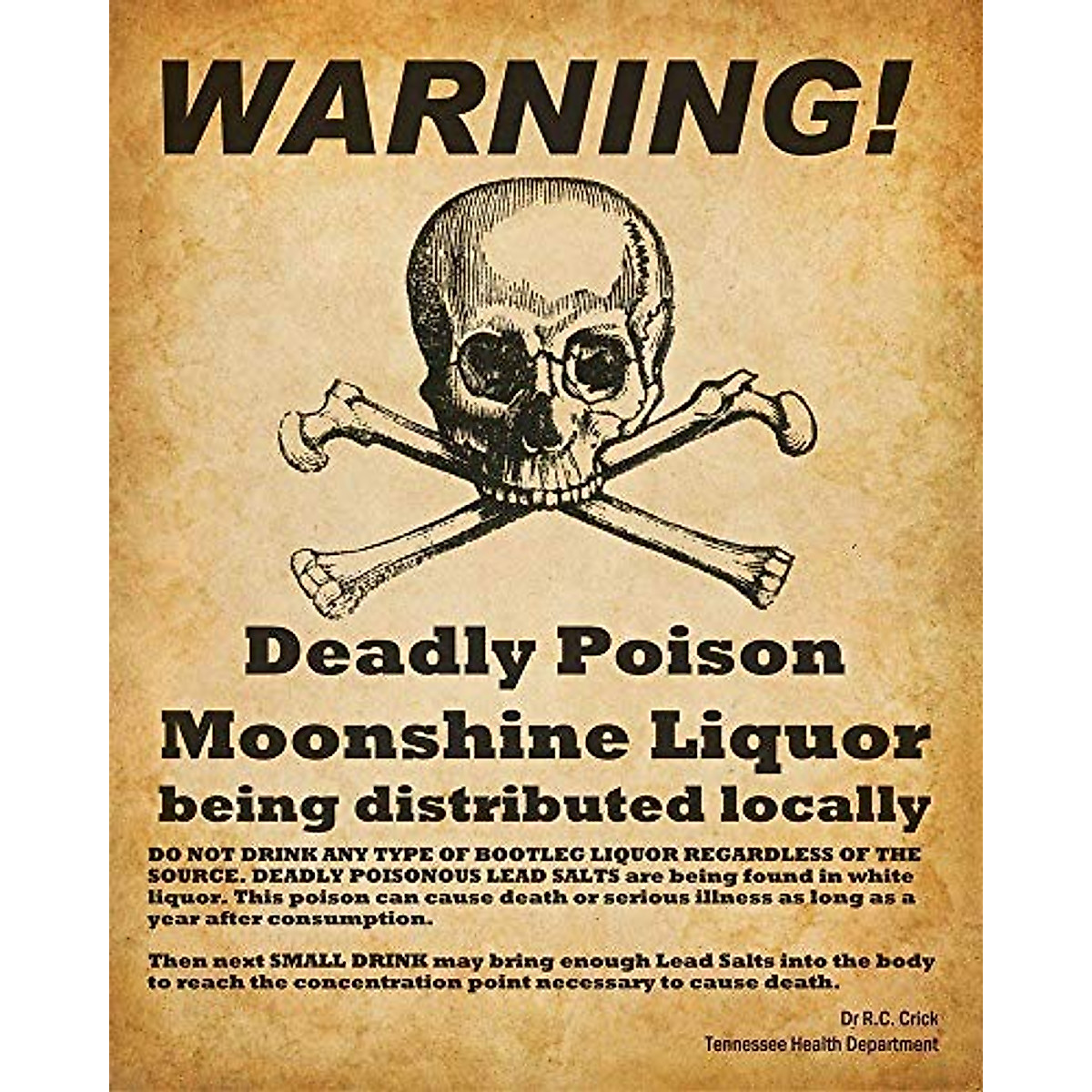 Bootleggers Wanted Posters Art Prints - Set of Four Photos (8x10) Unframed - Makes a Great Bar and Drinking Establishment Decor and Gift Under $20 for Home Brewers