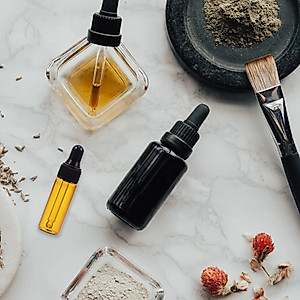 Healeved 20pcs Small Dropper Bottle Essential Oil Frosted Bottle Perfume Sample Vials Cosmetic Liquid Bottles Sample Empty Bottle Sample Bottle Dropper Bottles Travel Glass Cosmetic Bottles