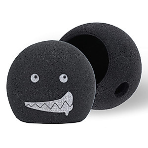 YOUSHARES Blue Snowball Pop Filter - Customizing Microphone Windscreen Foam Cover for Improve Blue Snowball iCE Mic Audio Quality (Mouth)