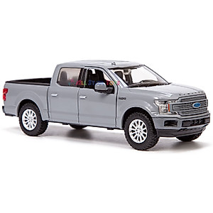 Motormax All Star Toys Exclusive 2019 Ford F-150 Limited Crew Cab Pickup Truck Abyss Gray 1/24 Diecast Model Car 79364 Grey