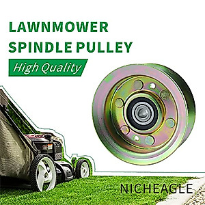 NICHEFLAG 177968 Idler Pulley Replaces 177968 Idler Pulley Craftsman, 193197 Idler Pulley Craftsman, 532177968, 532193197, Ariens 21546308 for Husqvarna Z254, YTH24V48, YTH2348, YTH21K46 Decks