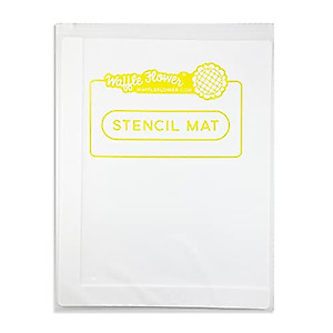 Waffle Flower Stencil Mat - Matte White Silicone Craft Mat w/Storage Bag for Ink Blending. Non-Slip, Waterproof, Heat-Resistant, Non-Stick and Non-Reflective. 9x12" Open Edge for Bigger Media Sizes.