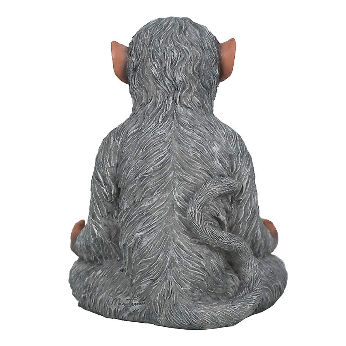 mildahjoy Meditating Zen Yoga Monkey Garden Decorations Statues Indoor Outdoor Hand Painted Resin Animal Yoga Figurine in Zen Meditation Lotus Pose - 9 Inch Tall