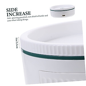 Zerodeko Rotating Spice Rack Kitchen Holder Makeup Holder Round Rotating Organizer Tray Cabinet Organizer Plastic Serving Tray Kitchen Seasoning Holder White pp to Rotate Desktop Food