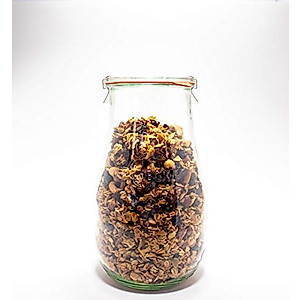 Weck Jars - Weck Tulip Jars 2.5 Liter - Sour Dough Starter Jars - Large Glass Jars for Sourdough - Starter Jar with Glass Lid - Tulip Jar with Wide Mouth - Suitable for Canning and Storage - 1 Jar