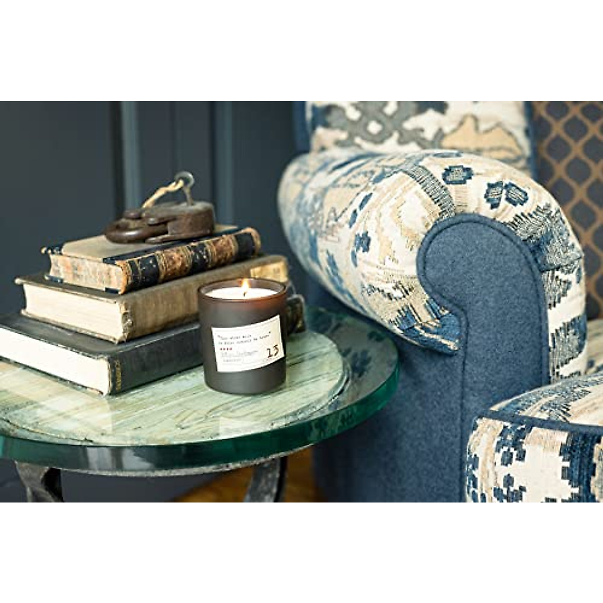 Paddywax Library Collection William Shakespeare Scented Soy Wax Candle, 6.5-Ounce, Paprus, Palm & Eucalyptus