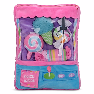 iscream Sweet Surprise Claw Machine Fleece 5-Piece Play Pillow Set with Embroidered Accents