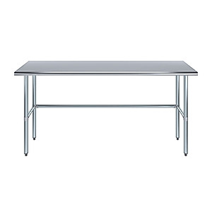18 in. x 60 in. Open Base Stainless Steel Work Table | Residential & Commercial | Food Prep | Heavy Duty Utility Work Station | NSF