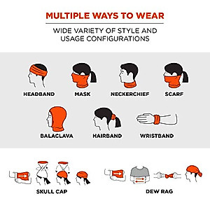 Ergodyne - 42121 Chill Its 6485 Neck Gaiter, Multiple Ways to Wear Headband, Sweat-Wicking American Flag