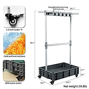 Broom mop Holder Cleaning Supplies Organizer Janitor carts on Wheels Housekeeping Station Storage Tools for Garage, Garden, Closet, Cabinet