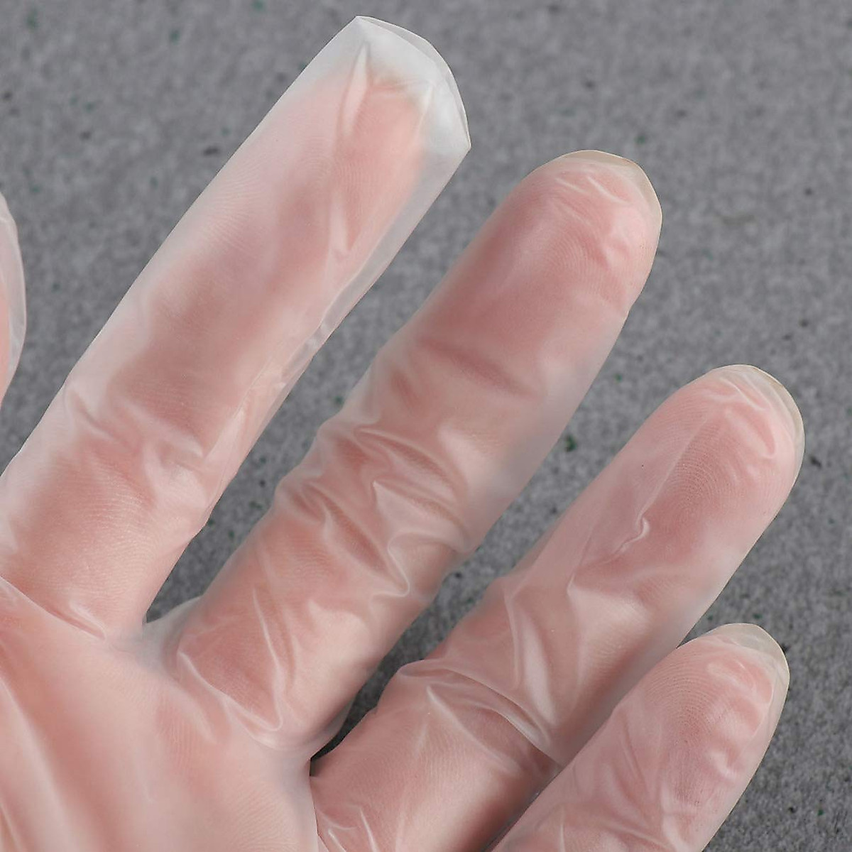 Lurrose 1 Box Rubber Gloves Transparent Handwear Mitten Tattoo Gloves for Home Nail Beauty Food Kitchen Cooking Cleaning