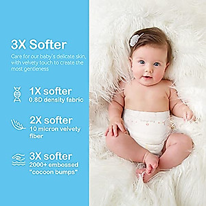 Newborn Baby Diapers Size 2(12-18lb) 74 Count Babycozy Bouncy Soft Diapers Hypoallergenic, Dry Disposable Diapers with Softer Touch 0.8D Diaper &10 Micron Velvet Fiber to Protect Sensitive Infant Skin