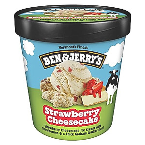 Ben & Jerry's Ice Cream Strawberry Cheesecake Non-GMO 16 oz