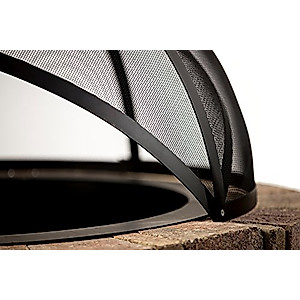 Hampton's Buzaar 40 Inch Fire Pit Easy Access Spark Screen