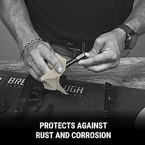 Breakthrough Clean Technology Multi-Purpose CLP Gun Cleaning Wipes - Firearm Cleaner, Lubricant, and Protectant - Perfect for Handguns and Rifles - Field and Range Accessories - 12-Pack