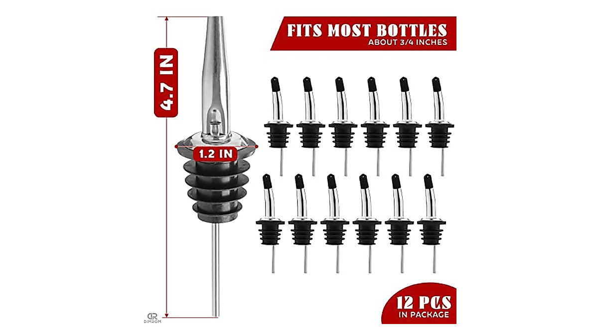 Stainless Steel Pour Spouts - 12 Pcs for Perfect Pouring