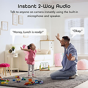 Geeni Aware 1080p Indoor Smart Home Security Camera with 2-Way Talk, Night Vision and Motion Alerts, Works with Alexa and Google Home, No Hub Required, White (2 Pack)