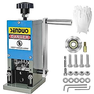 SENDUO Manual Wire Stripping Machine Speed 50FT/MIN Wire Stripper Machine Wire Gauge Range 0.06-1inch Portable Copper Wire Peeler Machine for Scrap Copper Wire Cable Stripping