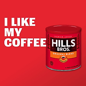 Hills Bros Perfect Balance Ground Coffee, Medium Roast,Full-Bodied Classic Rich Taste, Half the Caffeine, 23 Oz