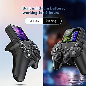 Twin-Video Retro Game Stick Handheld Game Console with 520 FC Games-Portable Video Game Console,Support for Connecting TV & Gamepad Rechargeable Arcade Gaming Player
