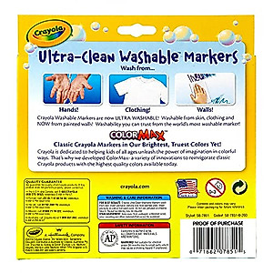 Crayola Ultraclean Broadline Classic Washable Markers (10 Count), (Pack of 2)