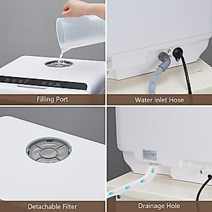 GarveeTech Portable Countertop Dishwasher, Compact Mini Dishwashers with 5L Built-in Water Tank, 5 Washing Programs, Air-Drying Function, 360° Dual Spray & High-Temp, for Home, RV, Apartment, Whie