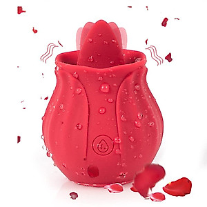 The Rose Toy for Women - Rose Vibrator, Rose Lick Sucking Toy, Toy for Women, Rose Vibrant Licker Red285