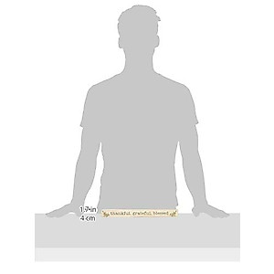 My Word! Thankful, Grateful, Blessed-Painted Skinny Wooden Sign, 1.5" x 16", Multicolor (77357)