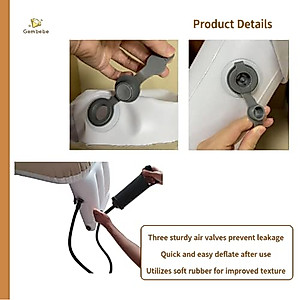 Gembebe Inflatable Airplane Travel Bed | Hand Pump, Seat Belt and Carry Bag Included | Perfect for Traveling | Safe to Use Kids Toddler| Bpa Free