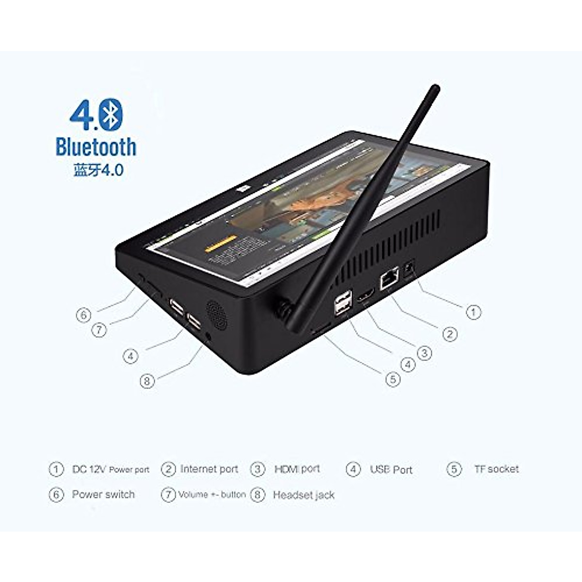 PIPO Tablet Computer, 10.8" X10 Pro Mini PC Win10 IntelX5-Z8350 Quad Core 4G RAM 64G ROM 19201280 10000mAh HDMI WiFi