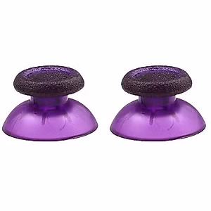 2 x Thumbsticks Thumb Grip Stick Joystick Cap for PS4 Game System Controller - Clear Purple