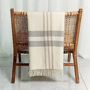 100% Undyed Baby Alpaca Throw Blanket (Meadow)