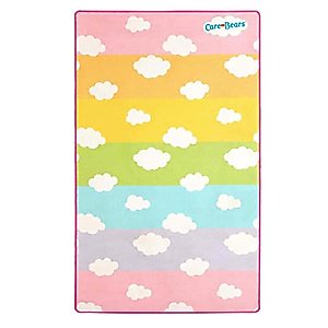 Fun Costumes Rainbow Care Bear Indoor Rug Super Soft Colorful Stripes Room Decor for Care Bears Fans