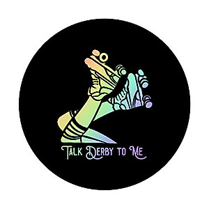 Talk Derby To Me Skater Women Skating Roller Derby Girl PopSockets Swappable PopGrip