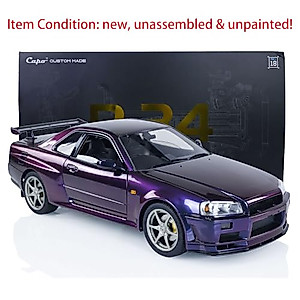 TOUCAN RC HOBBY 1/8 Rc Racing Car for GTR R34 Remote Control Drift Vehicles Kit Model Unassembled and Unpainted