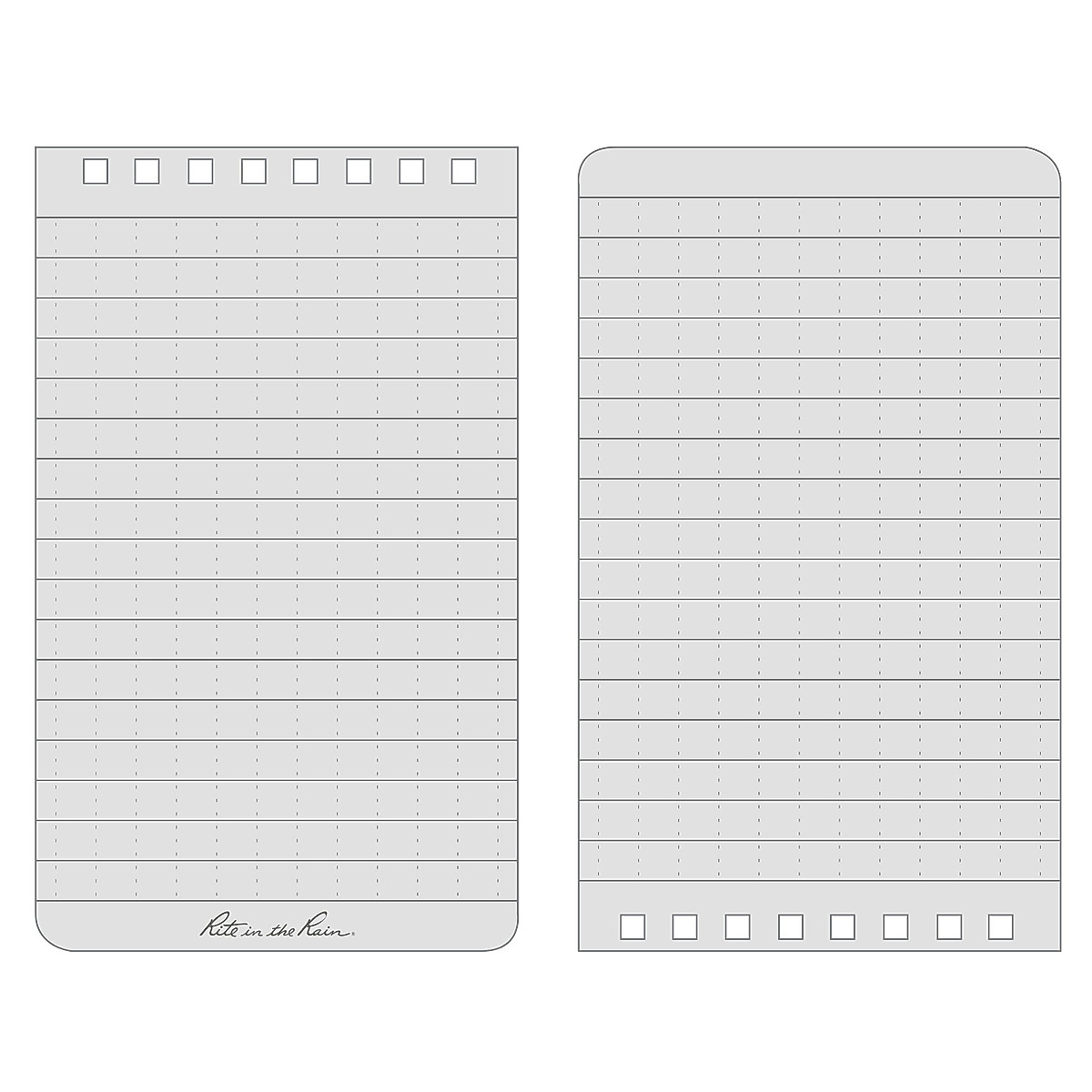Rite in the Rain Weatherproof Top-Spiral Notebook, 3" x 5", Black Cover, Universal Pattern, 3 Pack (No. 735-3)