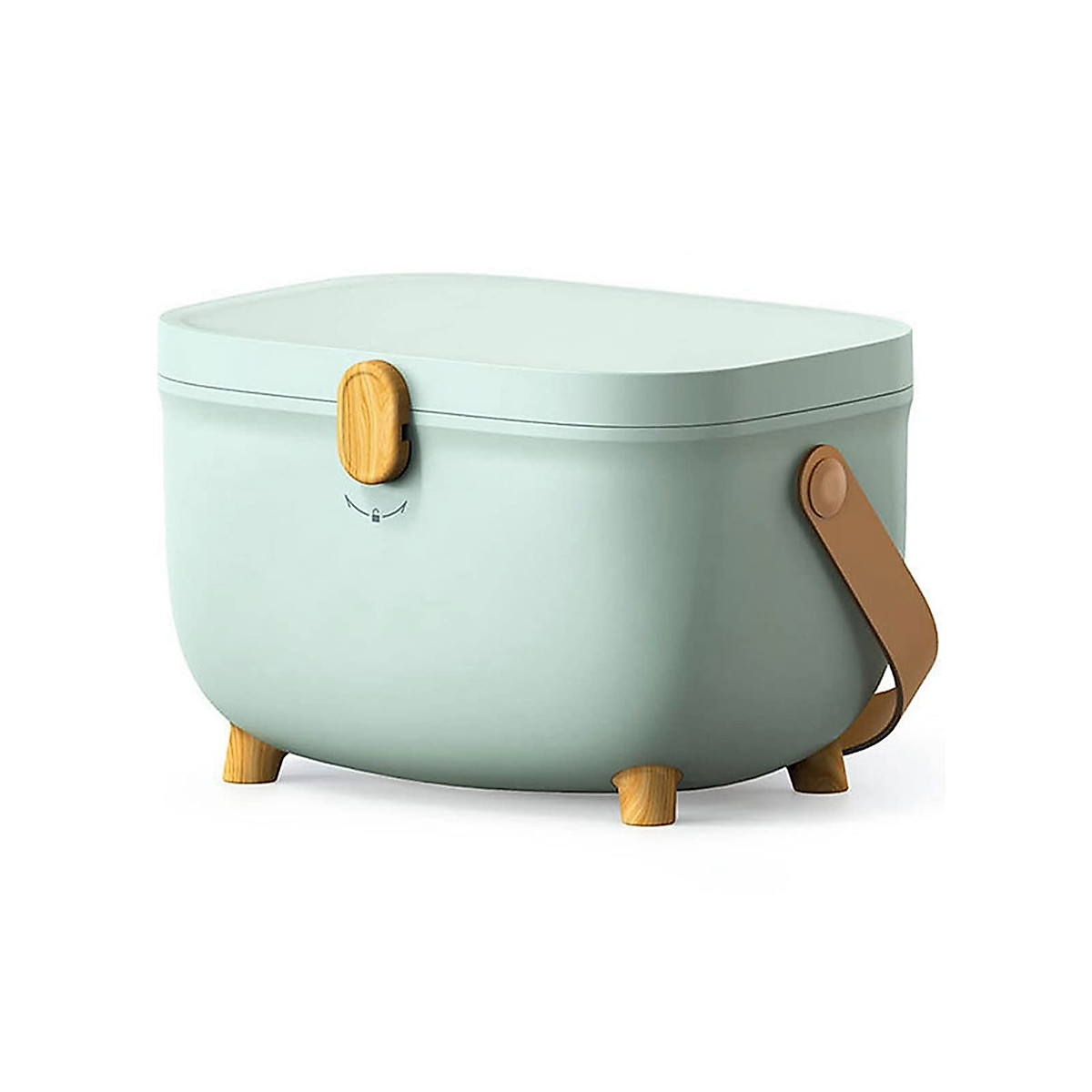 BigKing Oval Medicine Storage Box, Plastic Medicine Storage Box Oval Double Layers Multi Grid Large Capacity Medical Box Organizer for Home Dorm(Light fir Green)