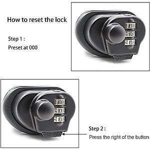 Mizzuco Trigger Lock 3 Digit Combination Gun Lock (Black1)