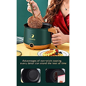 Wilzoe Electric Hot Pot,Mini Hot Pot,Electric Noodle Pot,Electric Pot,Ramen Cooker,Electric Noodle Cooker,Multi-Functional Small Non-Stick Pot for Noodles,Pasta,Dumplings,Soup,Porridge,1.8L(White)