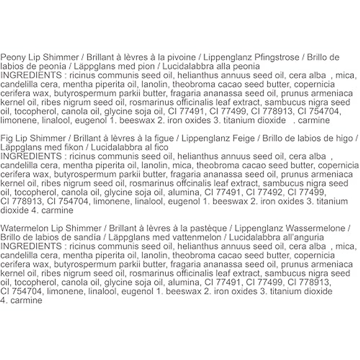 Burt's Bees Gifts, 3 Moisturizing Lip Shimmer Products, Petal Kisses Kissable Color Spring Set - Peony, Fig & Watermelon (3 Pack)