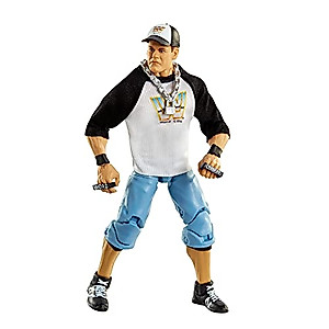 WWE MATTEL ​Top Picks Elite John Cena 6-inch Action Figure with Deluxe Articulation for Pose and Play, Life-like Detail, Authentic Ring Gear & Accessory,Multi,GVC03