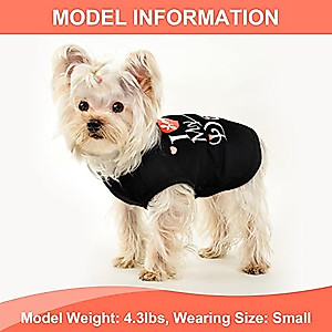 Dog Shirts Letter Printed Clothes Vest for Small Dogs Fathers Day Costume Dog T-Shirt Puppy Gift Pet Boy