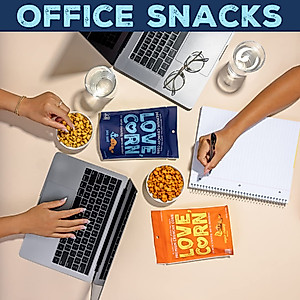 LOVE CORN Fab Four - Sea Salt, BBQ, Salt & Vinegar, Hot Spicy 0.7oz x 20 Delicious Crunchy Corn Healthy Family Snacks Gluten Free, Kosher, NON-GMO Alternative for Chips, Nuts, Crackers Pretzels