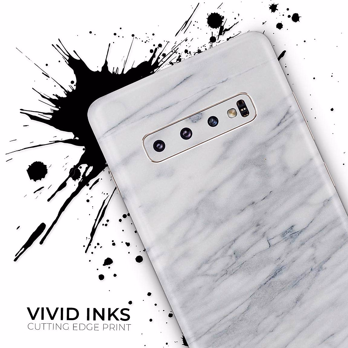DesignSkinz White & Grey Marble Surface V2 Protective Vinyl Decal Wrap Skin Cover Compatible with The Samsung Galaxy S20 (Screen Trim & Back Glass Skin)