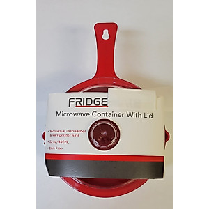 Home Products Essentials Microwave Pot with Lid & Spout Cooker & Steamer BPA Free Dishwasher Safe 32 oz.946 ml (1, red pot)